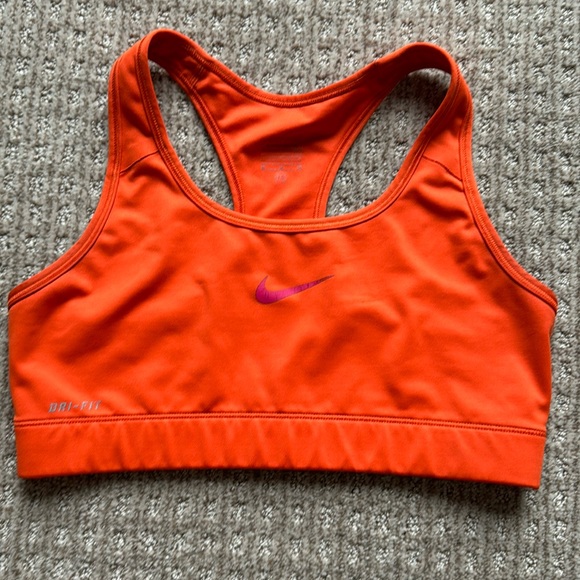 Nike | Intimates & Sleepwear | Nike Orange Sports Bra | Poshmark